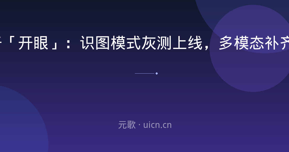 DeepSeek终于「开眼」：识图模式灰测上线，多模态补齐最后一块短板 - 元歌